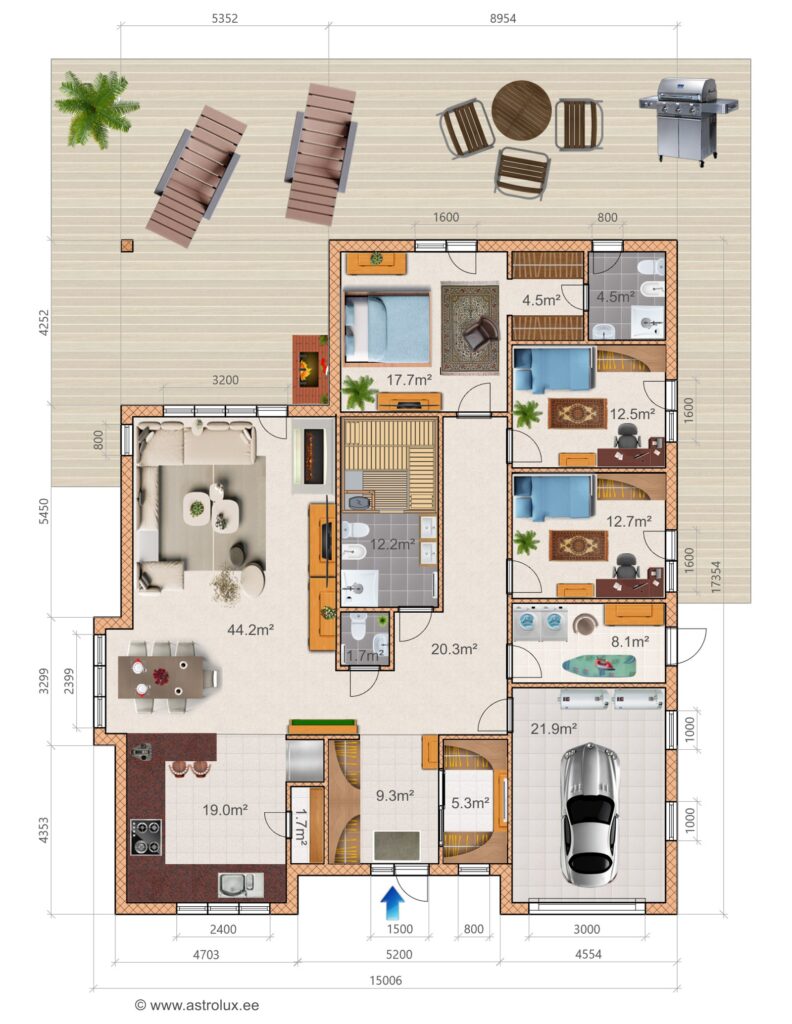 Elementmaja A250 | Elementmajad